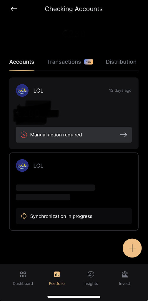 Compte LCL - échec de synchronisation depuis 2 semaines - Aide 🆘 ...